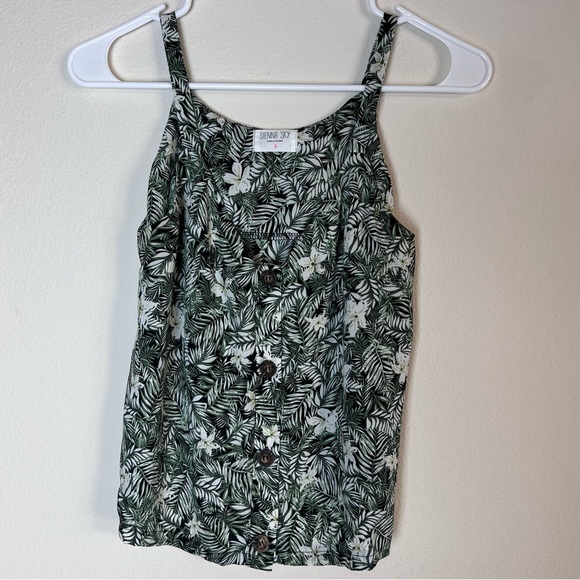 Sienna Sky | Tops | Sienna Sky Tropical Print Crop Tank Top | Poshmark